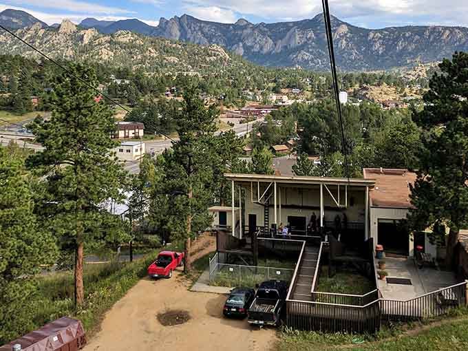 The Estes Park Aerial Tramway delivers jaw-dropping views of town and the Rockies from high above.
