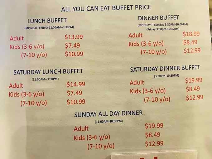 A pricing menu this reasonable deserves its own standing ovation, honestly.