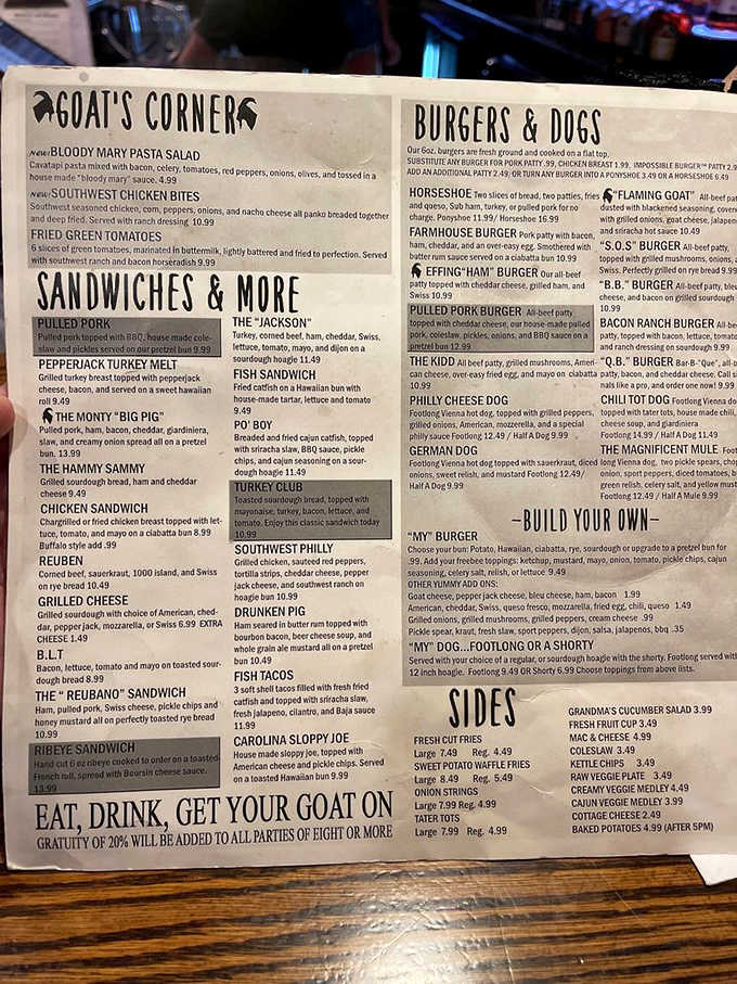 A menu this creative deserves its own reading glasses. The Bloody Mary Pasta Salad alone earns a standing ovation.