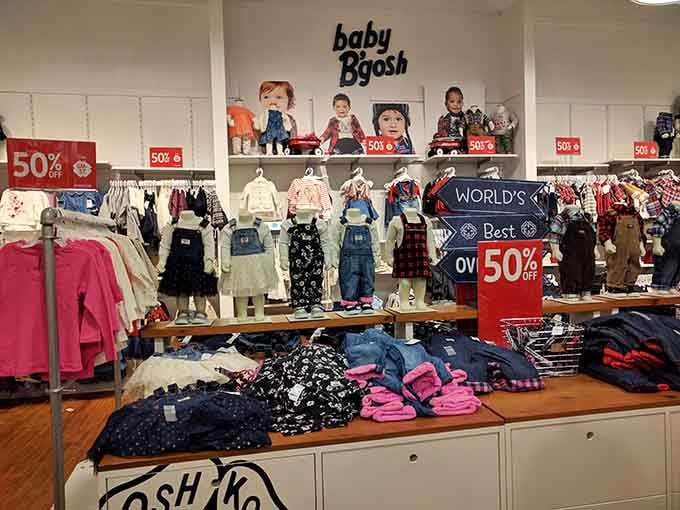 When the kids' clothes are half off, you can finally afford to replace everything they've outgrown since last Tuesday.