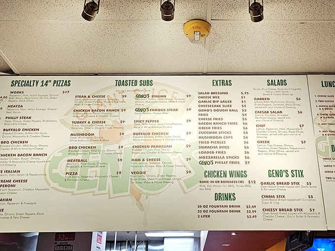 A menu board this generous deserves its own reading glasses. So many options, so little time, so much hunger.