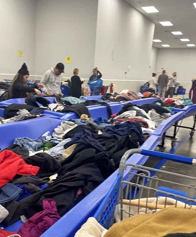 Focused, determined, and absolutely not leaving empty-handed. This is thrifting at its most competitive.