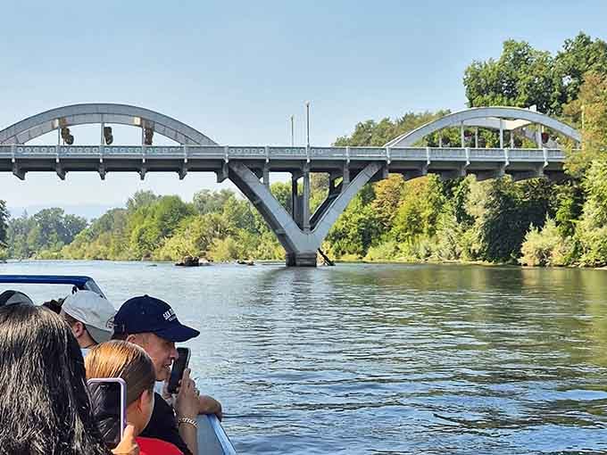 That historic bridge marks the gateway to adventure, standing sentinel over countless memorable journeys through the canyon.