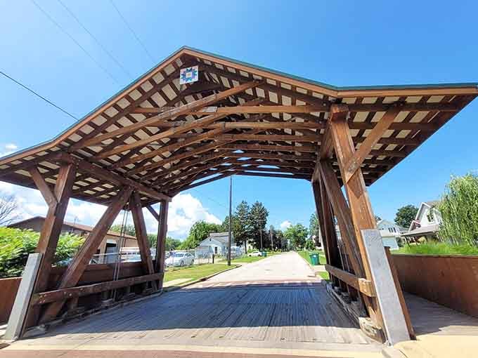 Step inside and look up. Those wooden beams have been holding a national title longer than most people realize.