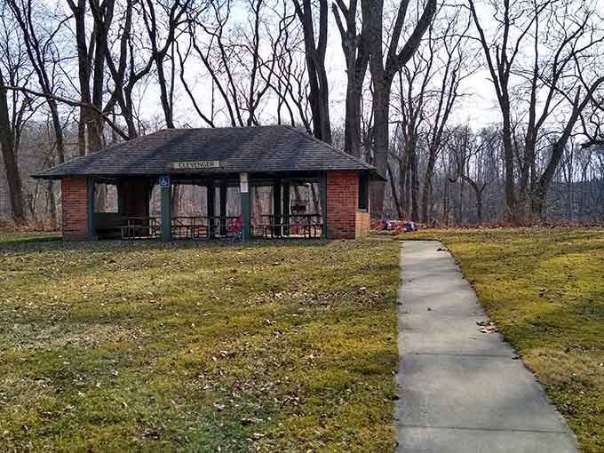The Clevenger shelter: where good sandwiches and better company have always been welcome.