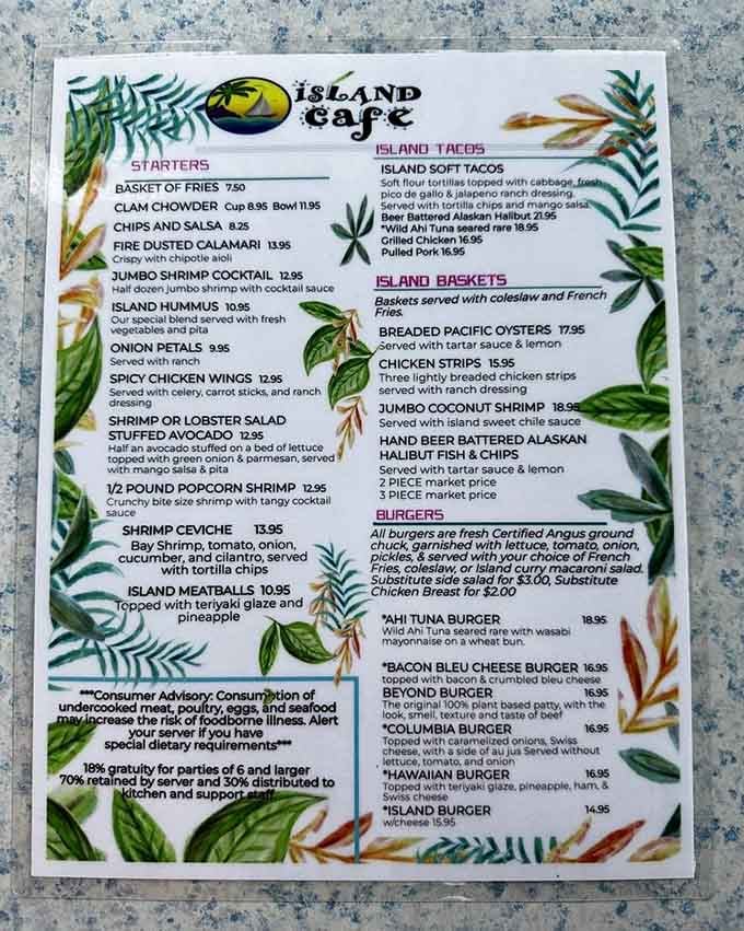 A menu that reads like a love letter to the coast. Every single item earns its spot here.