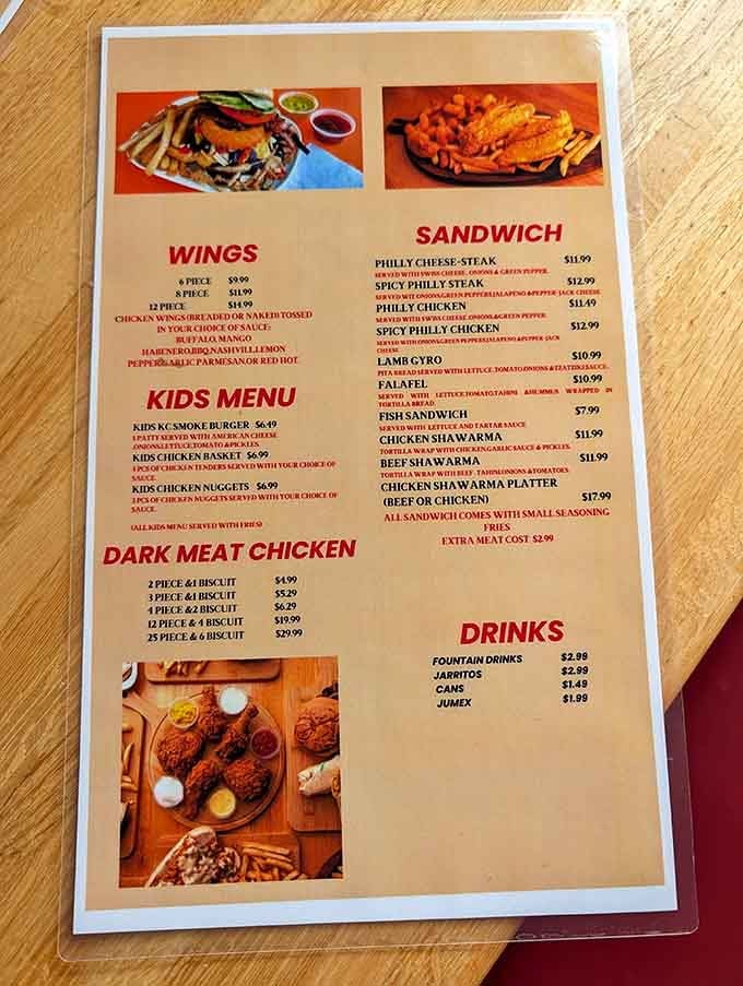 When a menu offers everything from wings to shawarma, you know someone's kitchen confidence is off the charts.