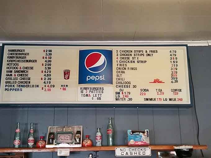 A menu board so honest and straightforward, it practically shakes your hand and calls you by name.