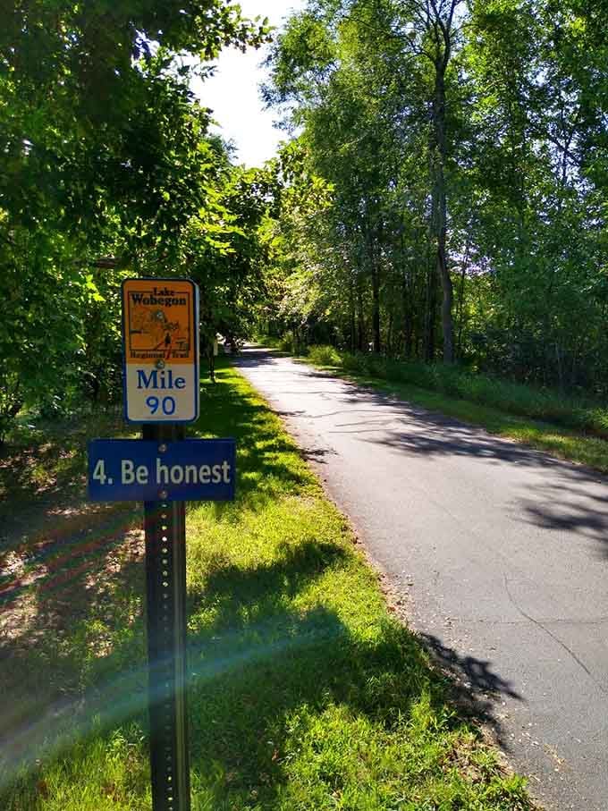 Mile 90 says "Be honest." Out here on this trail, that feels exactly right.