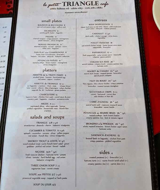 This menu reads like a love letter to French cuisine, written in a language even your taste buds understand.