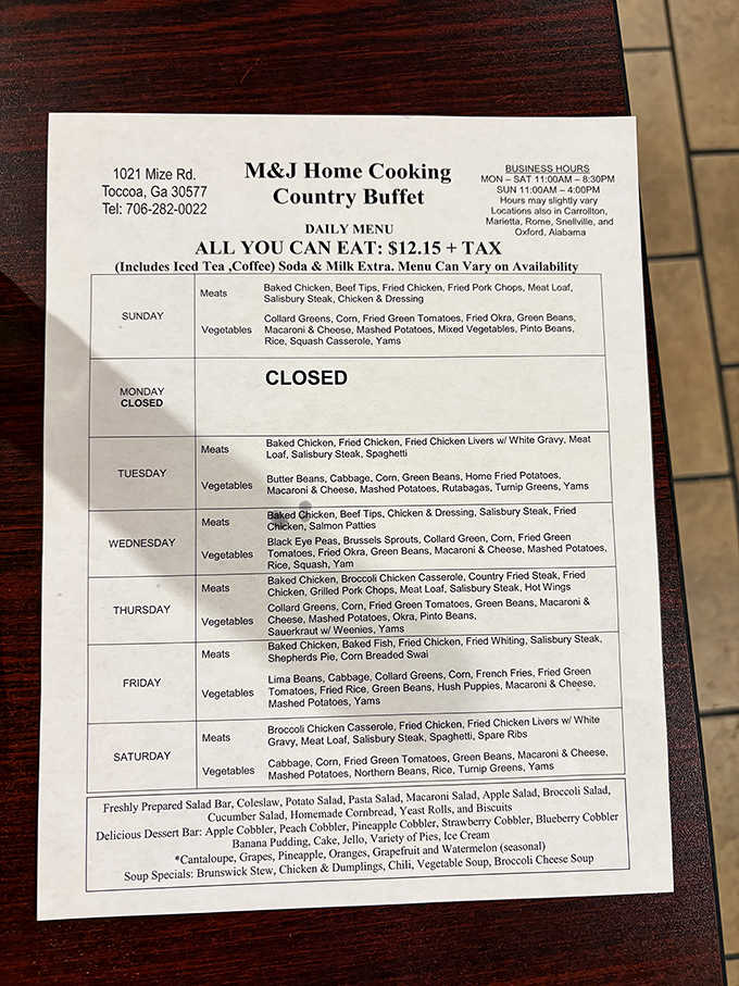 A weekly rotating menu that reads like a love letter to Southern cooking, written one delicious dish at a time.
