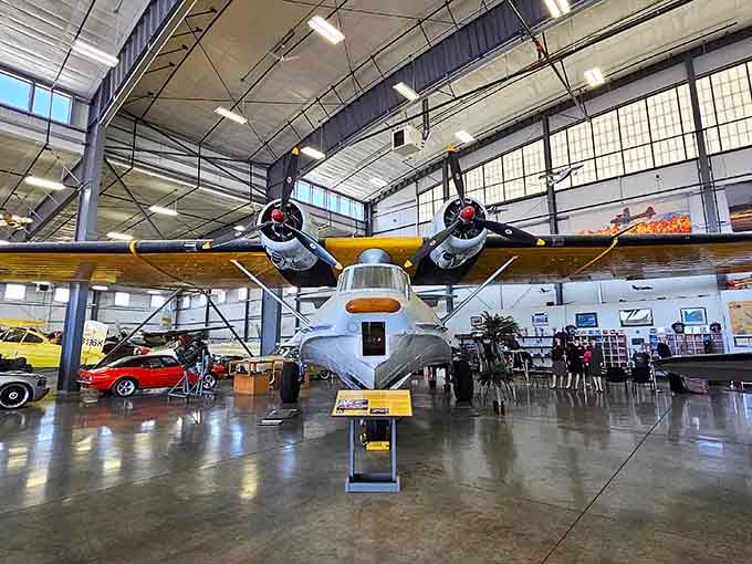 The Erickson Aircraft Collection's PBY Catalina doesn't just fill the hangar, it absolutely commands it.