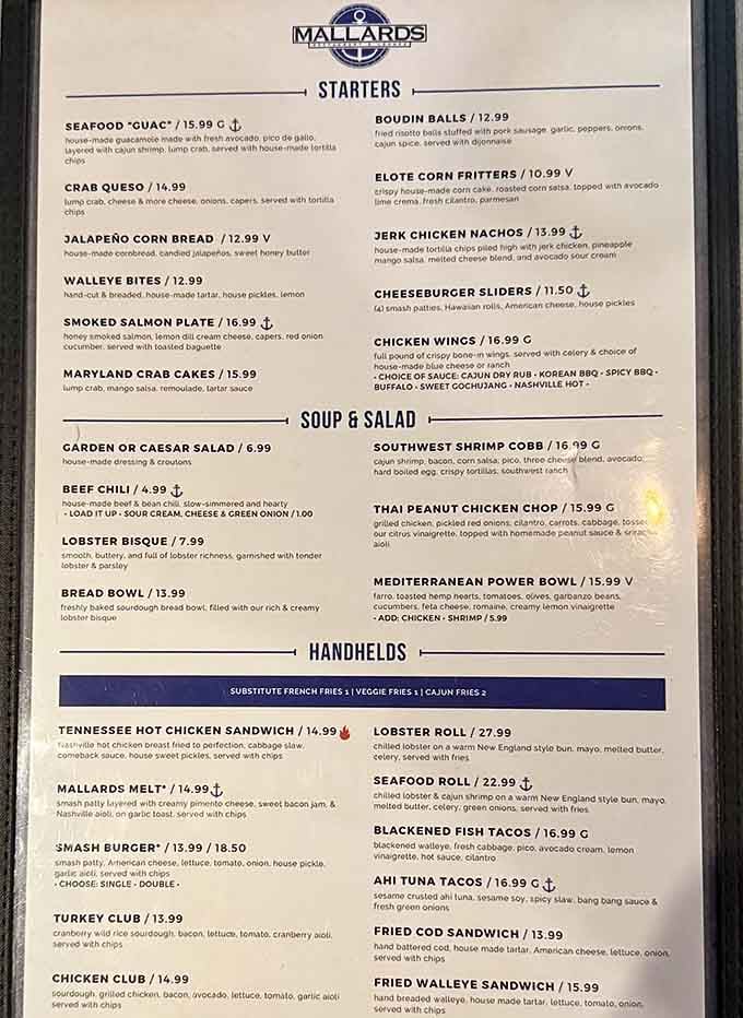 A menu this ambitious in Minnesota is like finding a treasure map, and every item is the X.