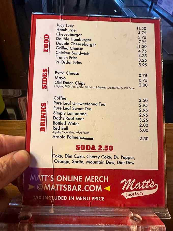 A menu this short and confident is basically telling you, "We know exactly what we're doing, and so should you."