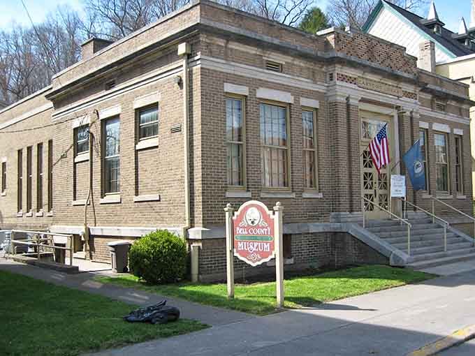 The Bell County Historical Society building stands quietly, holding more stories than most libraries twice its size.