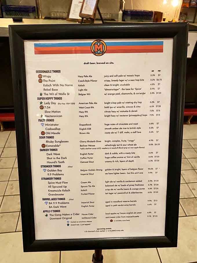 This menu reads like a prayer book for hop lovers, with enough variety to convert any skeptic.