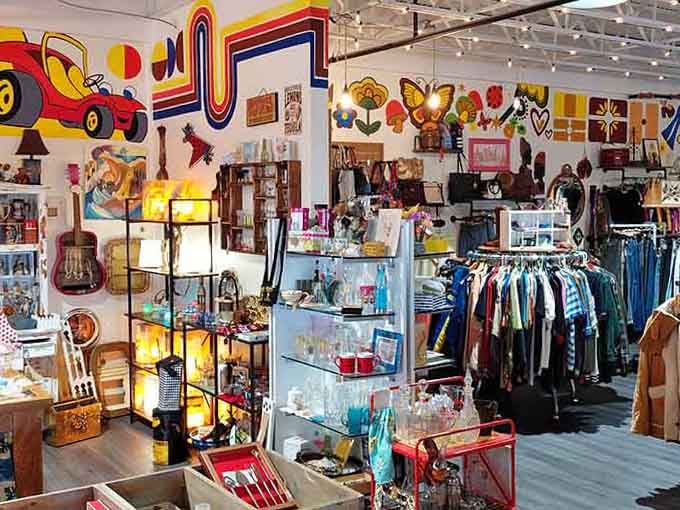 Bold murals, vintage guitars, and racks of colorful clothing prove that good taste never really goes out of style.