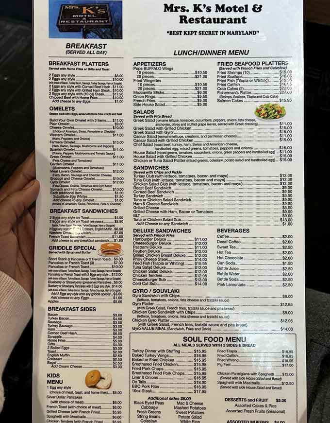 A menu so packed with options, you'll need a moment, a coffee, and possibly a second pair of reading glasses.