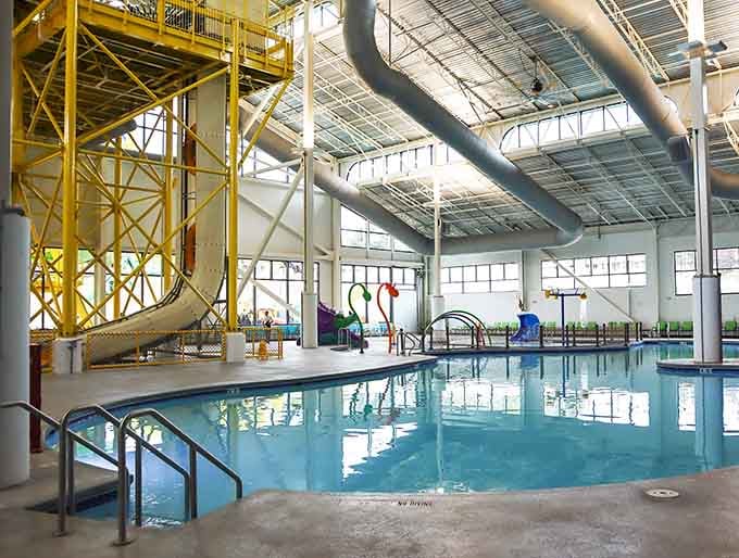 Rain outside? No problem. This indoor pool keeps the party going regardless of Wisconsin's weather opinions.