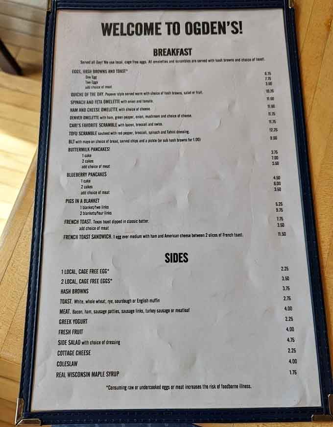 This menu reads like a greatest hits album of breakfast, and every track is a certified banger.