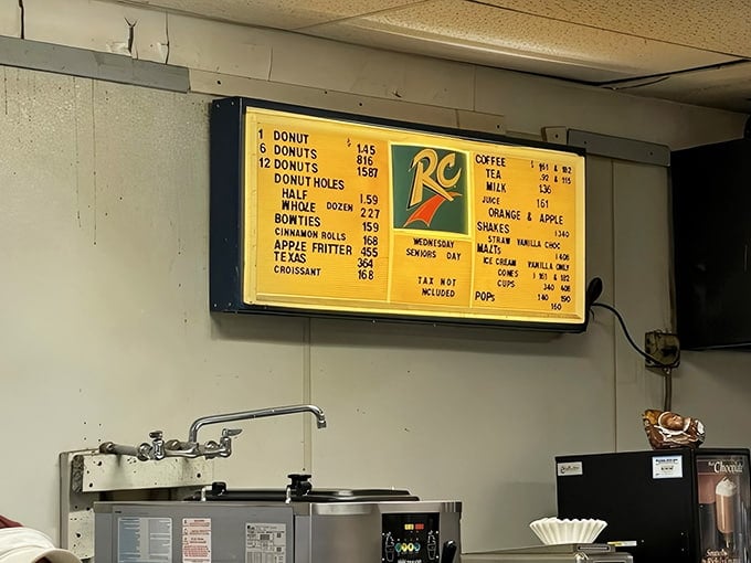 A menu board so honest and straightforward, it practically shakes your hand when you walk in.
