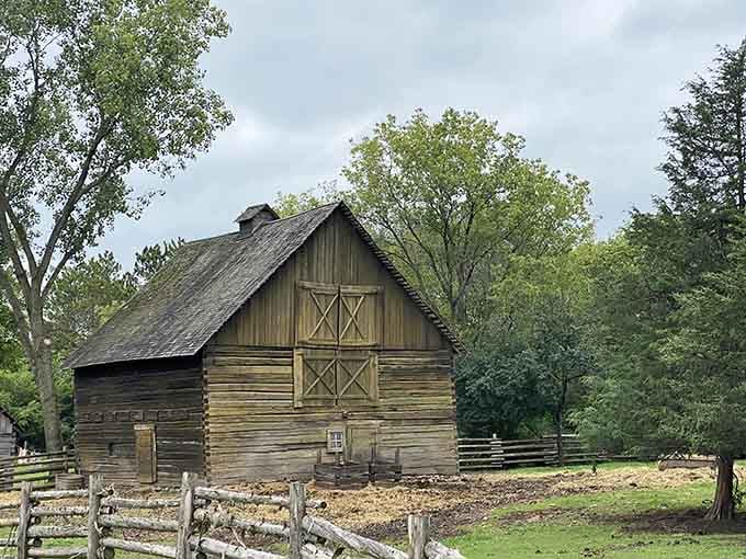 This weathered barn has seen more honest work than most of us will manage in a lifetime.