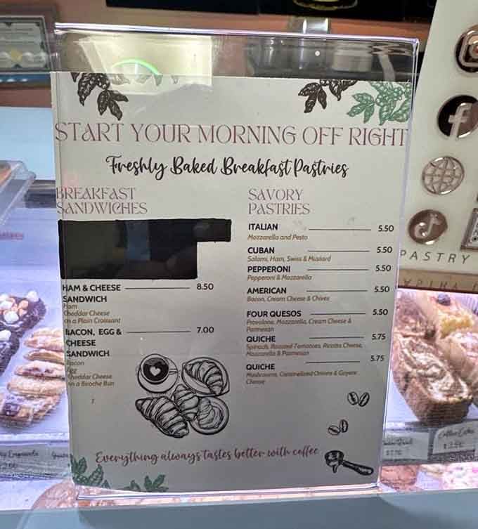 The menu promises to start your morning off right, and unlike most promises, this one delivers spectacularly.