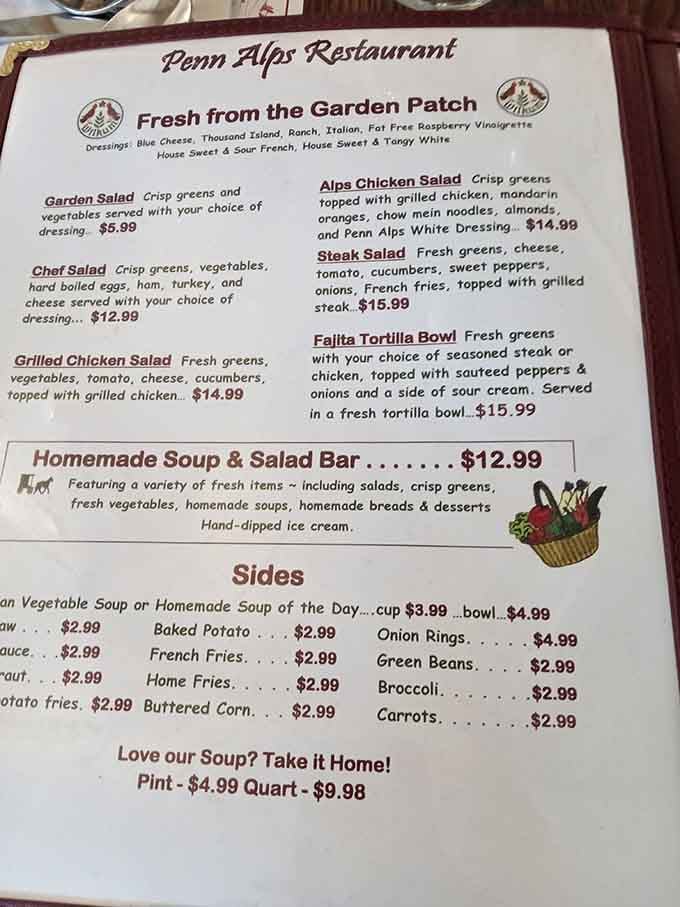 A menu that reads like a love letter to honest cooking, fresh from the garden patch and straight to your soul.