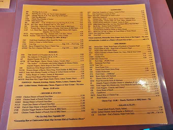 A menu this long deserves its own reading glasses. Something for absolutely everyone here.