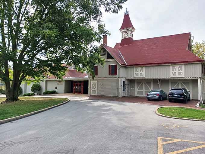 That red cupola and storybook roofline make the Quincy Art Center look like the most charming building in any zip code.