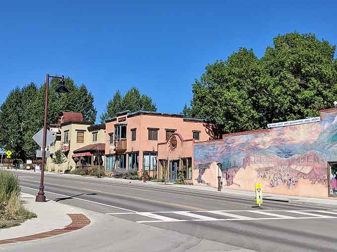 Downtown Ridgway charms visitors with colorful murals and adobe-style buildings that feel genuinely lived-in and welcoming.