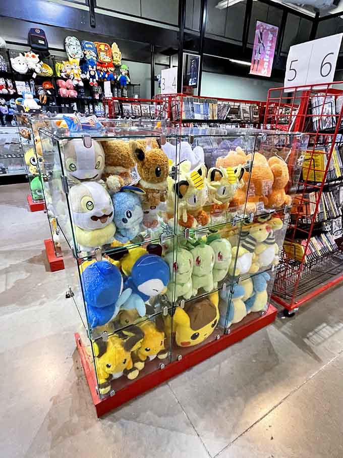 Pikachu and friends await their forever homes, proving that cuteness comes in plush form and outlet prices make collecting dangerously affordable.