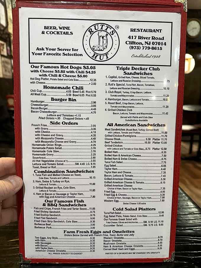 A menu board that reads like a love letter to honest, no-nonsense American food done exactly right.