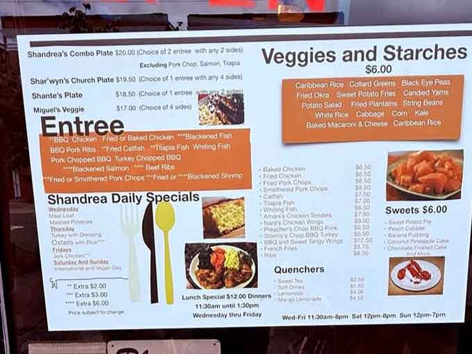 This menu board is basically a roadmap to happiness, with combo plates that solve life's toughest decisions.