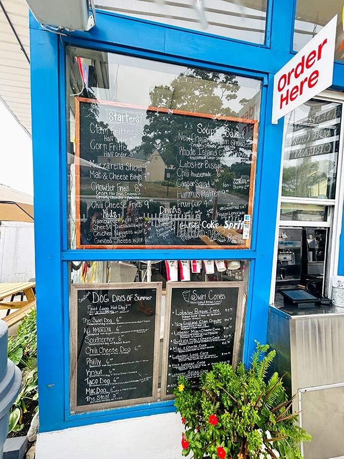 When the menu fills every window, you know the kitchen means serious business.