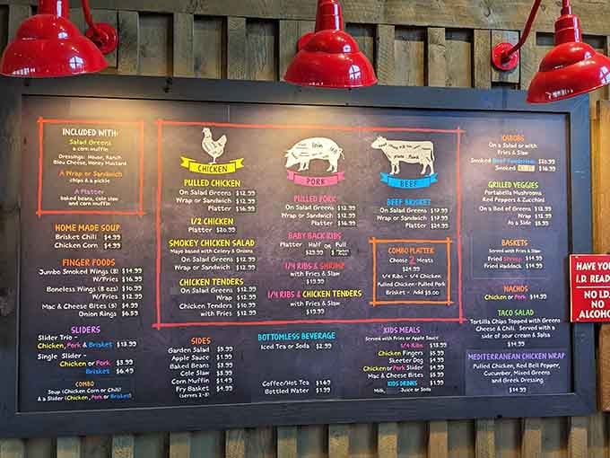 A menu so packed with smoky goodness, you'll need a moment just to collect yourself.