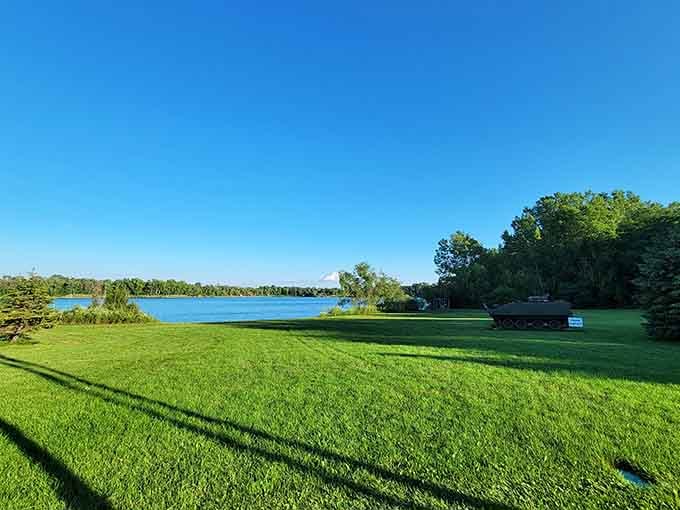 Green grass so perfect it makes you want to kick off your shoes and remember what summer feels like.