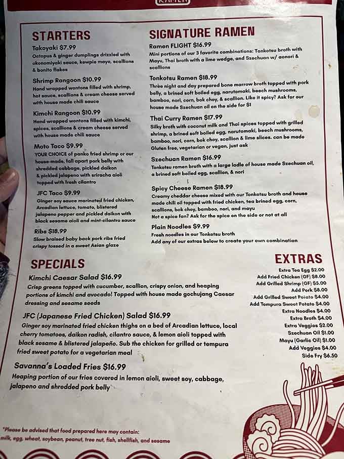 A menu that reads like a love letter to bold flavors, written by someone who really means it.