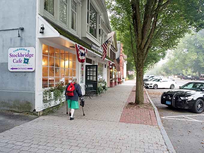 Tree-lined sidewalks and welcoming storefronts make every stroll feel like a scene from a gentler era.