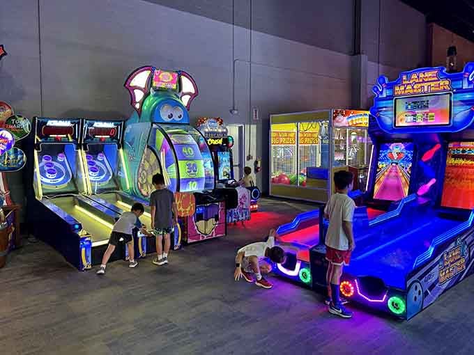 Skee-Ball, Lane Master bowling, and enough blinking lights to make any grown adult forget their age entirely.