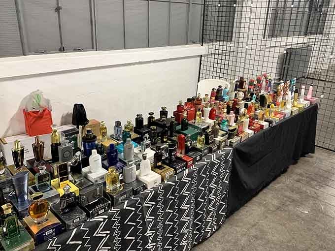 Dozens of colorful fragrance bottles lined up like a rainbow, your nose doesn't know where to start.