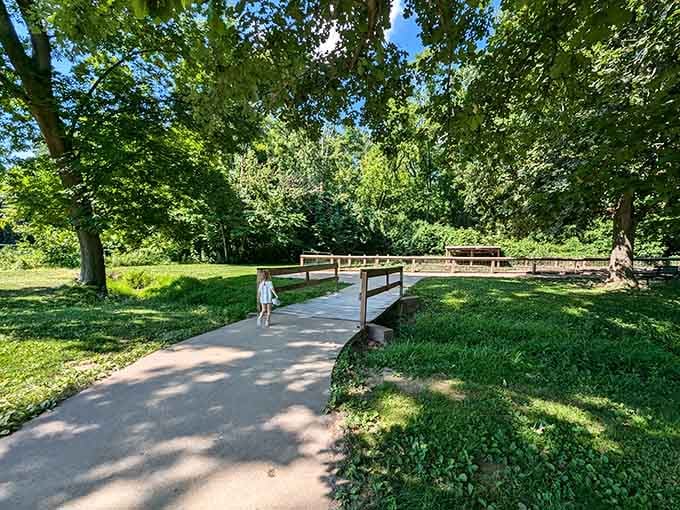 Small explorer, big adventure. Every wooden bridge at Suson Park is basically a portal to somewhere wonderful.