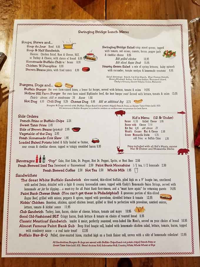 One glance at this menu and suddenly every single item becomes a serious contender for your undivided attention.