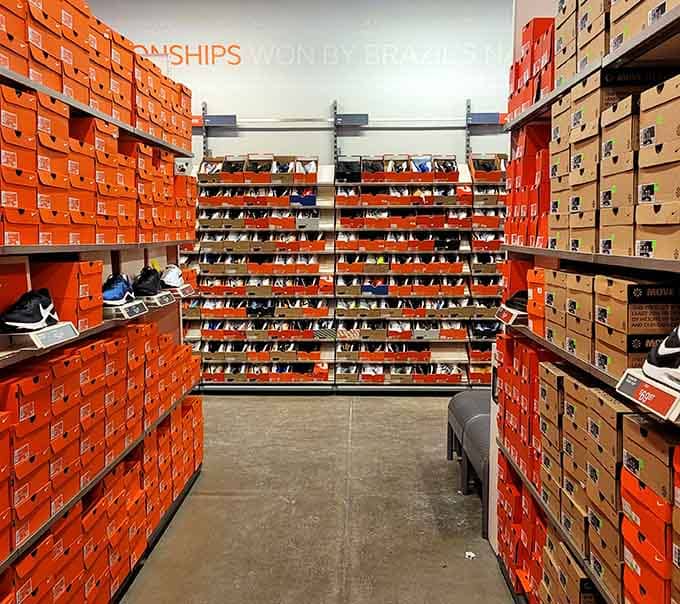 When Nike boxes stack this high, you know someone's getting serious about their sneaker game today.