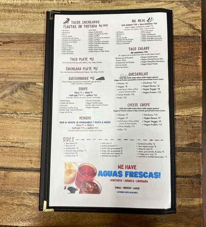 A menu this long deserves its own reading glasses. There's something here for absolutely everyone.
