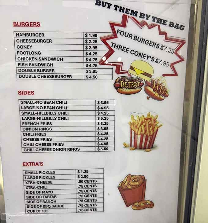 A menu this straightforward is practically a love letter to anyone who hates making complicated decisions.