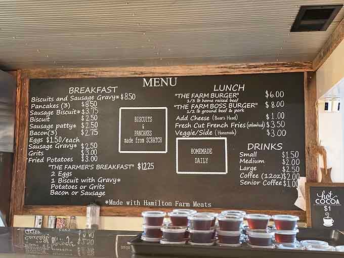 This menu board proves that sometimes the best things in life are beautifully, deliciously simple.