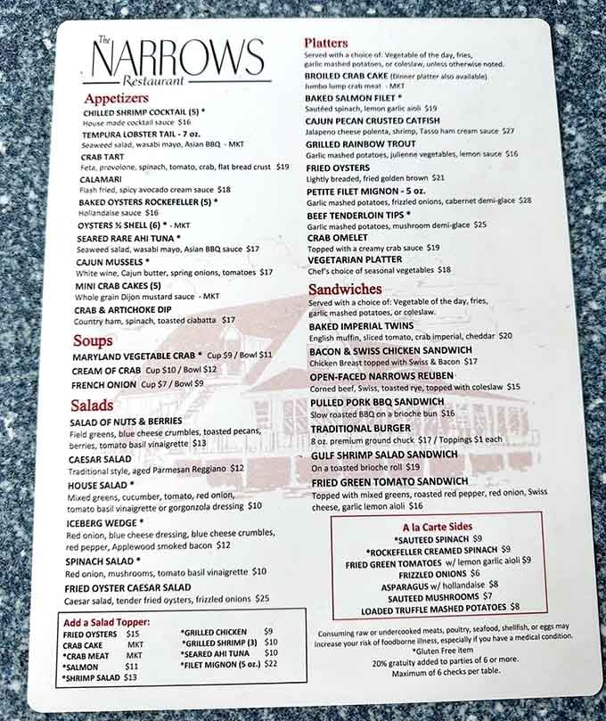 A menu that reads like a love letter to the Chesapeake Bay, written in jumbo lump crab.