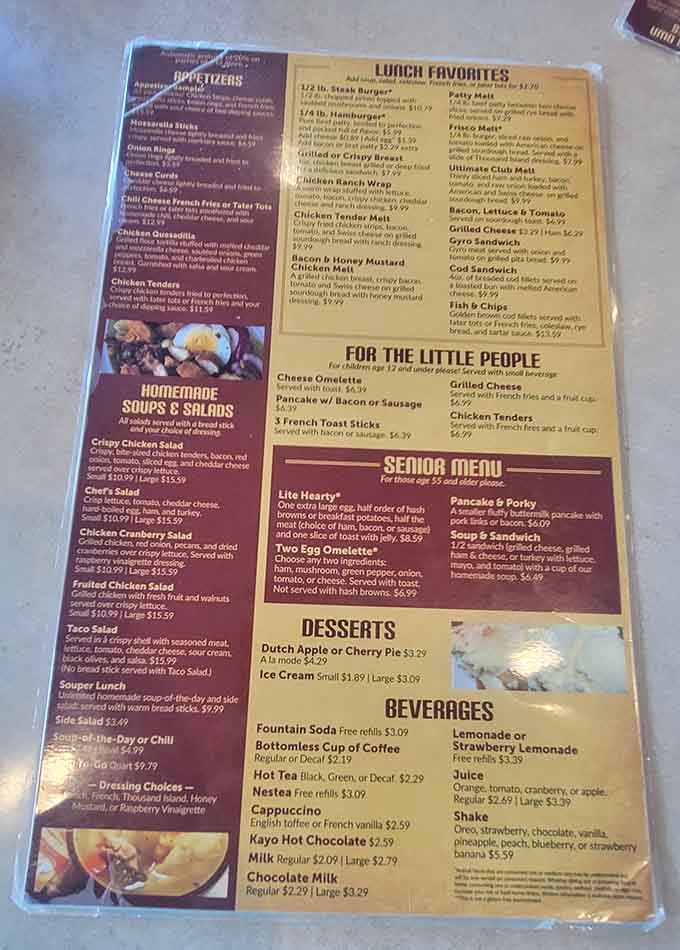 A menu this satisfying to read should honestly come with its own comfortable chair and reading glasses.