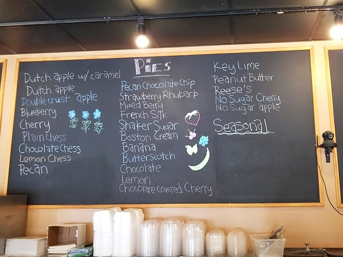 A chalkboard menu so good it deserves its own frame, hung right next to the Mona Lisa.
